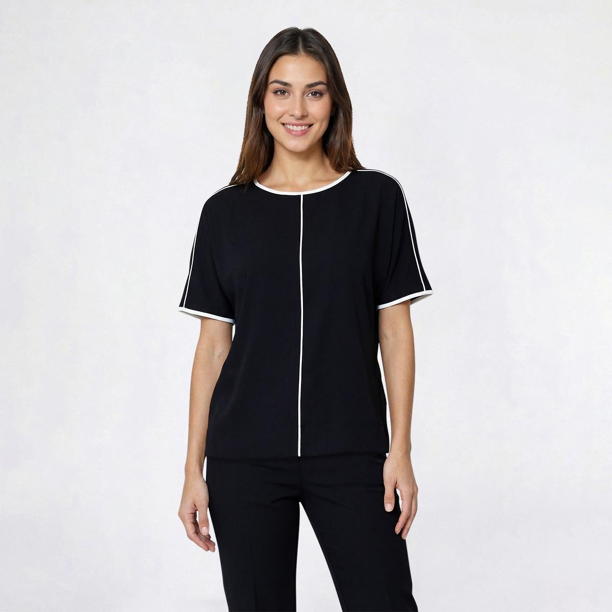 Click here for Womens Adrianna Papell Short Kimono Sleeve Tipped... prices